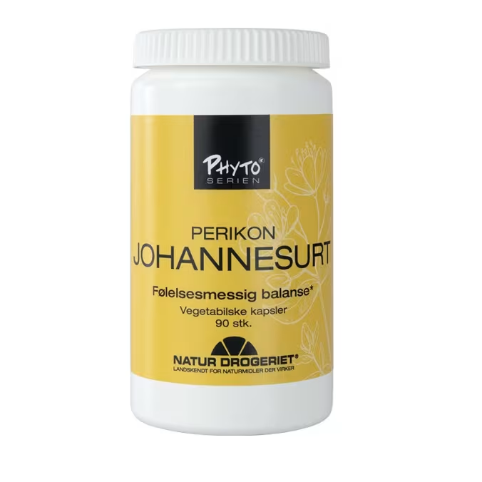 Perikum - Johannesurt (Hypericum) 375mg, 90 Kapsler - Helsekostshop